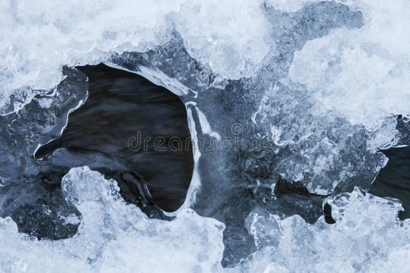 Water stream under ice stock photo. Image of frosty, fresh - 48854968