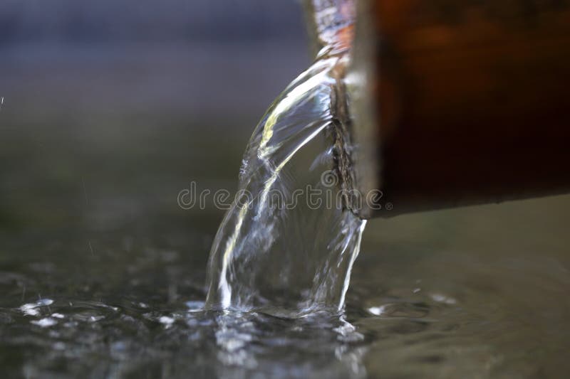 Water stream on a well stock image. Image of spring, fountain - 76241341