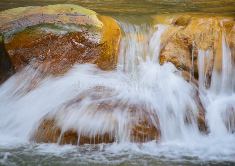 Two Streams Merge stock image. Image of yellow, orange - 31048659