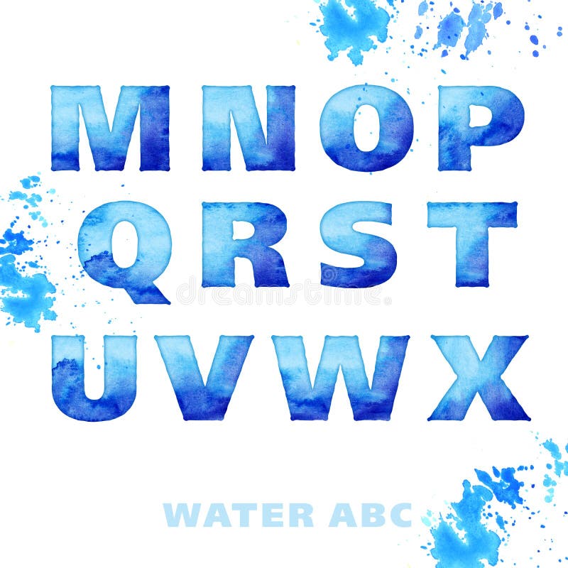 ABC Letters Set in Kid Style. Stock Illustration - Illustration of ...