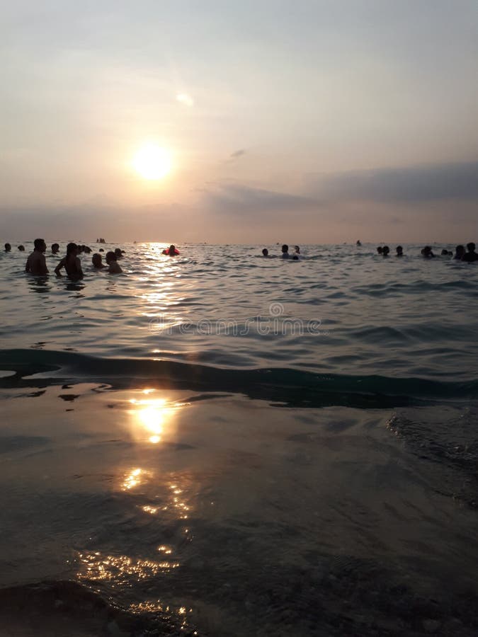 Water Sunser Somewhere Ocean Beach Stock Photo - Image of ocean, wave ...