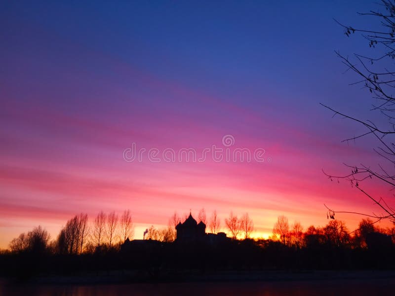 Sunset temple stock photo. Image of asian, bamboo, landscape - 46623084