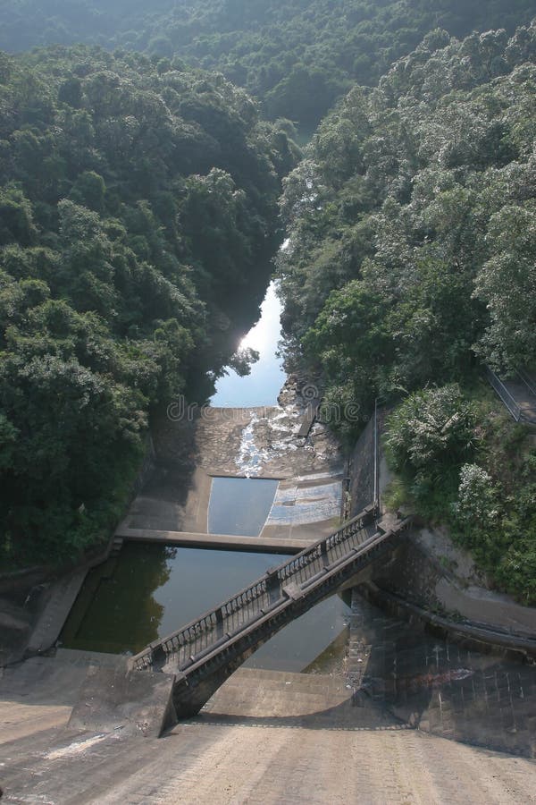 The Water Supply of Channel at the Aberdeen Reservoir 8 Oct 2005 Stock ...