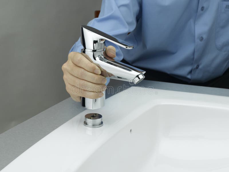 The Water Supply Faucet Installation Stock Image - Image of supply ...