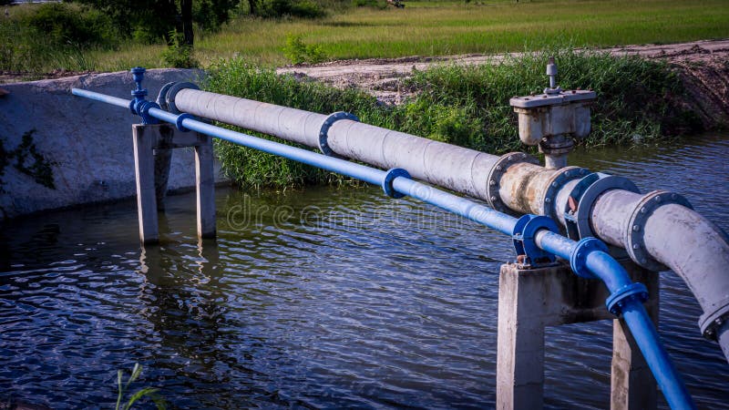 Water Supply Pipeline System, Which Runs through Water-filled Canals ...