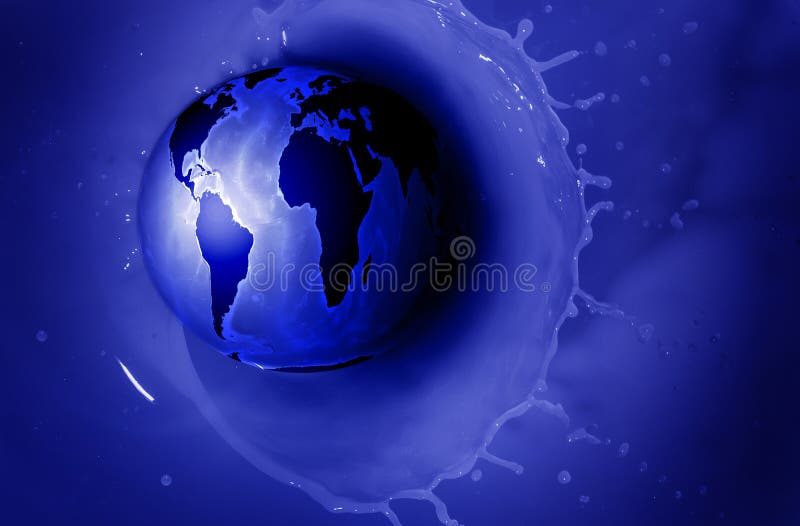 Earth Water Emerge stock illustration. Illustration of energy - 19436113