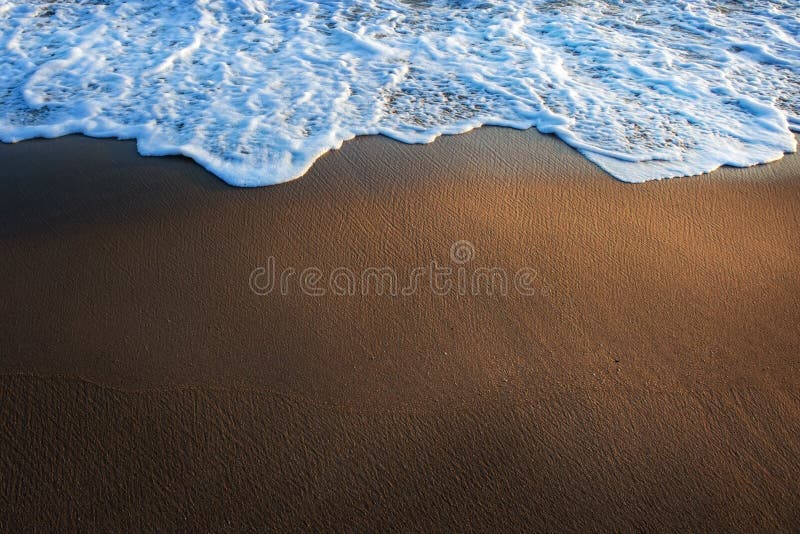 Water surf edge on beach stock image. Image of sandy - 37705517