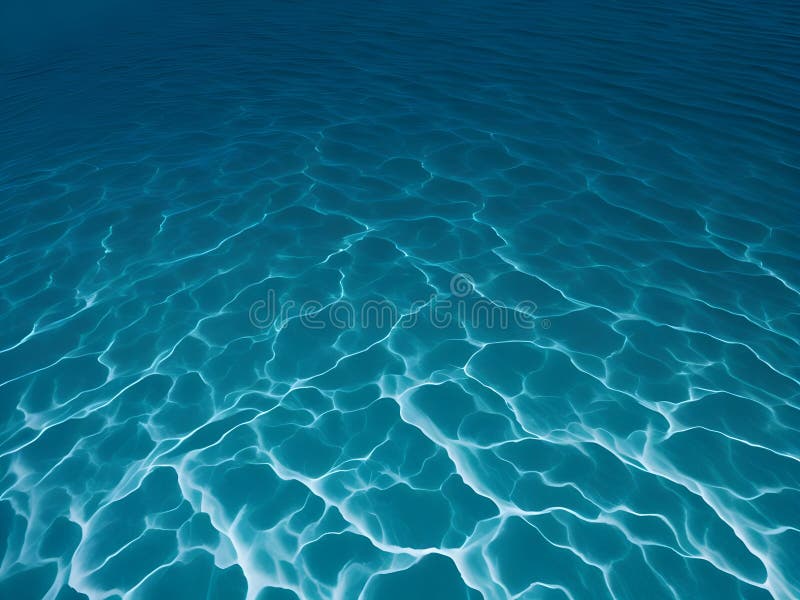 Texture of Water Surface. Overhead View, Swimming Pool Bottom Caustics ...