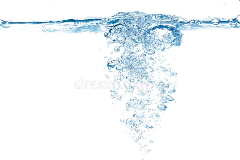 Water Surface with Bubbles Emerging in the Center Stock Photo - Image ...