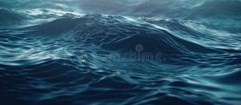 Water Surface with Chaotic Waves Reflections AI Generated Image Stock ...