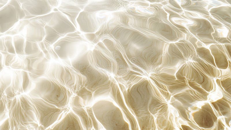 A Smooth Water Surface with Delicate Wavy Ripples and Soft Reflections ...