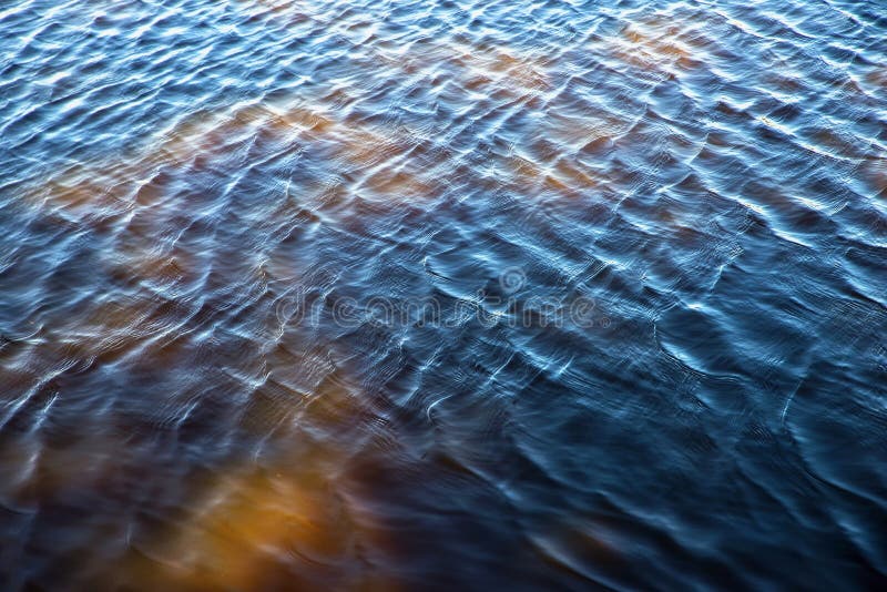 Water Surface with Geometric Pattern from Wind. Stock Photo - Image of ...