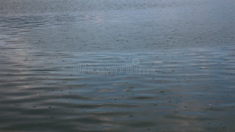 The Water Surface of the Lake and Drops. Stock Photo - Image of lake ...