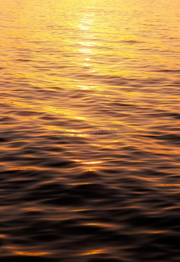 Water Surface in the Light of Setting Sun Stock Image - Image of flare ...