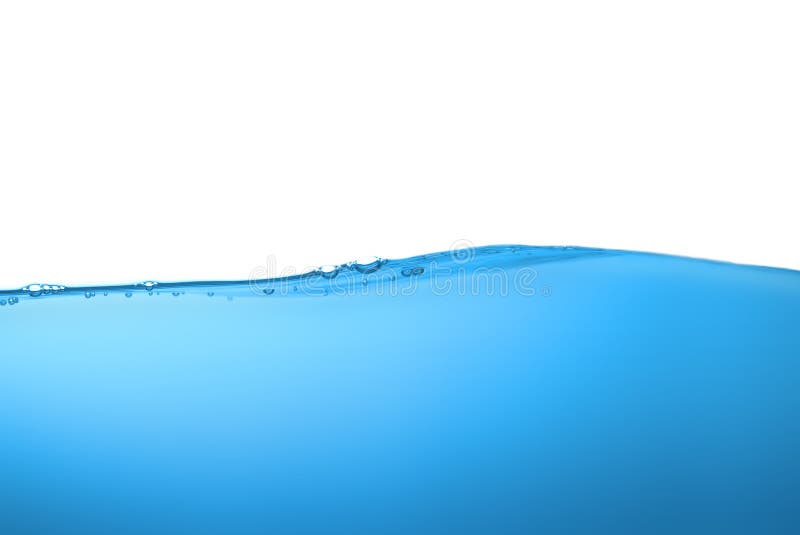 Water Surface Movement. White Background. Movement. Close-up View ...