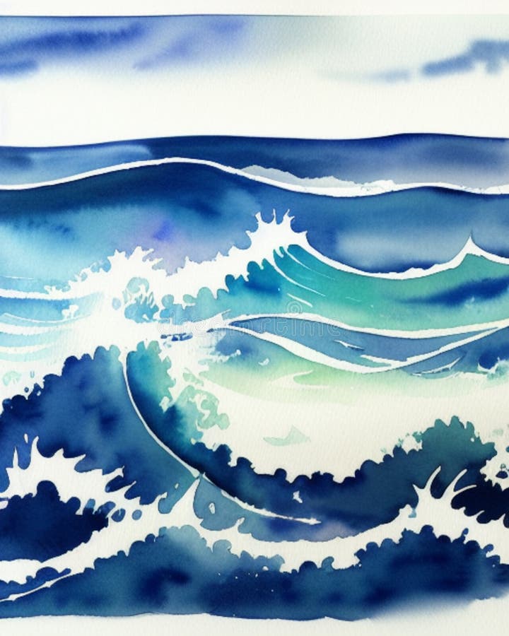 Water Surface and Ocean Template. Abstract Art Water Concept ...