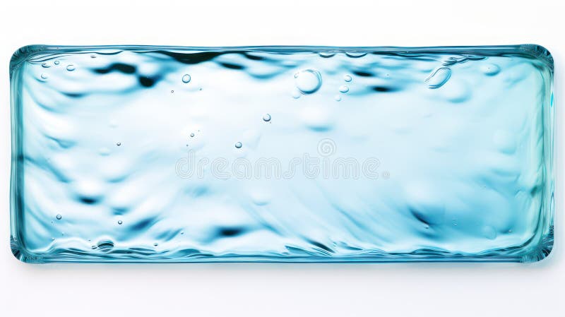 Water Surface in Rectangle Form Isolated on White Created with ...