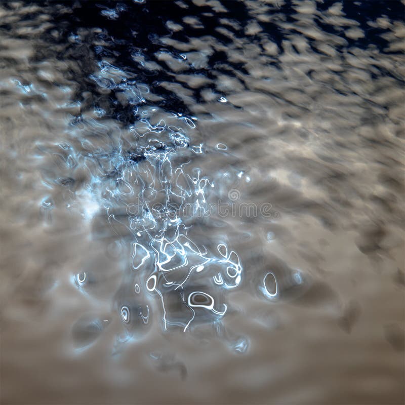 Water Surface with Reflections of Lights. Abstract Background Stock ...
