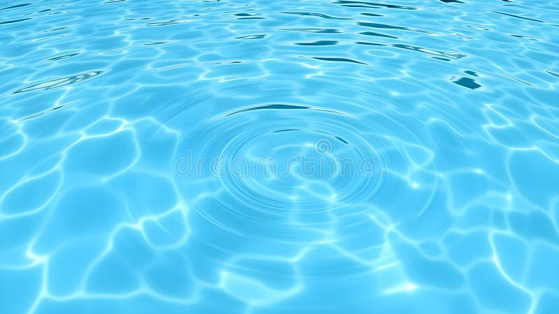 Water Surface with Ripples in Blue Swimming Pool Abstract Background ...