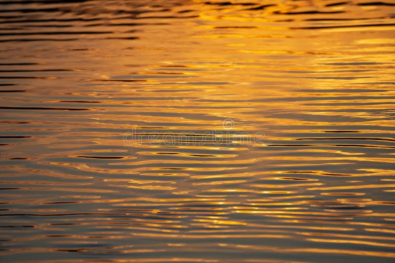 The Water Surface of a River or Lake with Sun Glare Stock Photo - Image ...