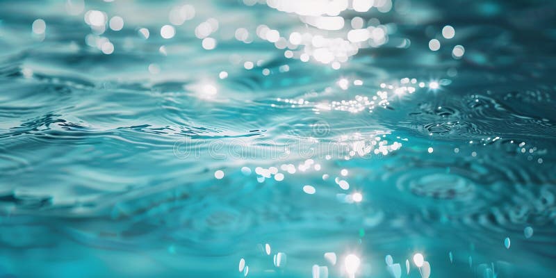 Water Surface in Shallow Dept of Field. Background Banner Stock Image ...