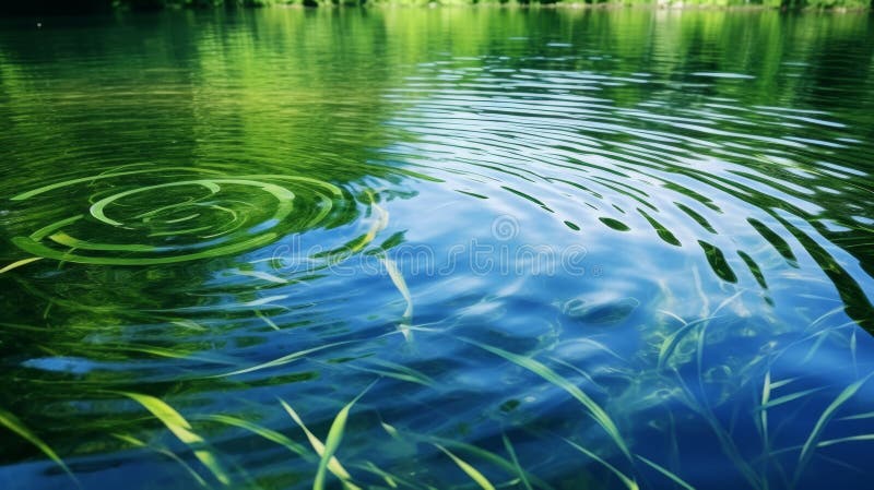 Water Surface Showing Gentle Ripples Stock Illustration - Illustration ...