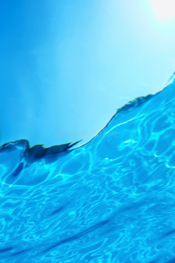 Water Surface Underwater, Swimming Pool Surface Water Background Stock ...