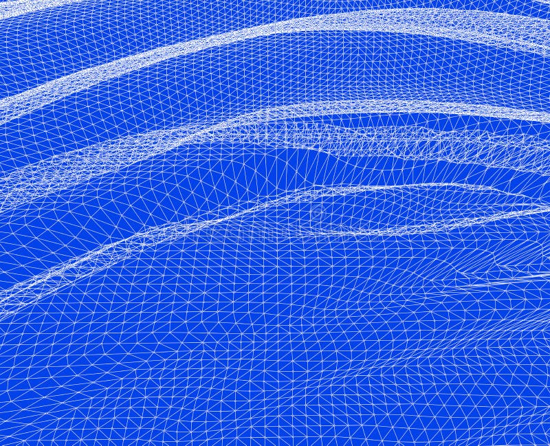 Water Surface. Wavy Grid Vector Background Stock Vector - Illustration ...