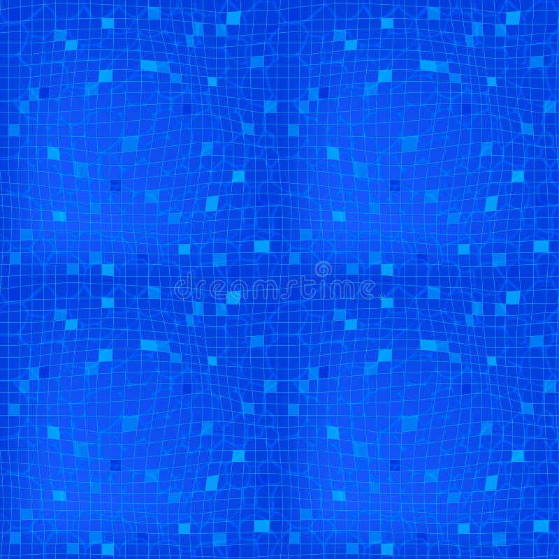 Water In Swimming Pool, Vector Seamless Pattern. Top View On Blue Water ...