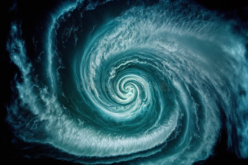 The Water Swirled with Force until it Formed a Circle with Generative ...