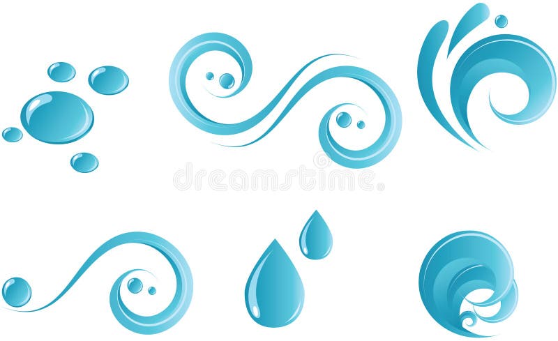 Water symbol set stock vector. Illustration of flowing - 16002432