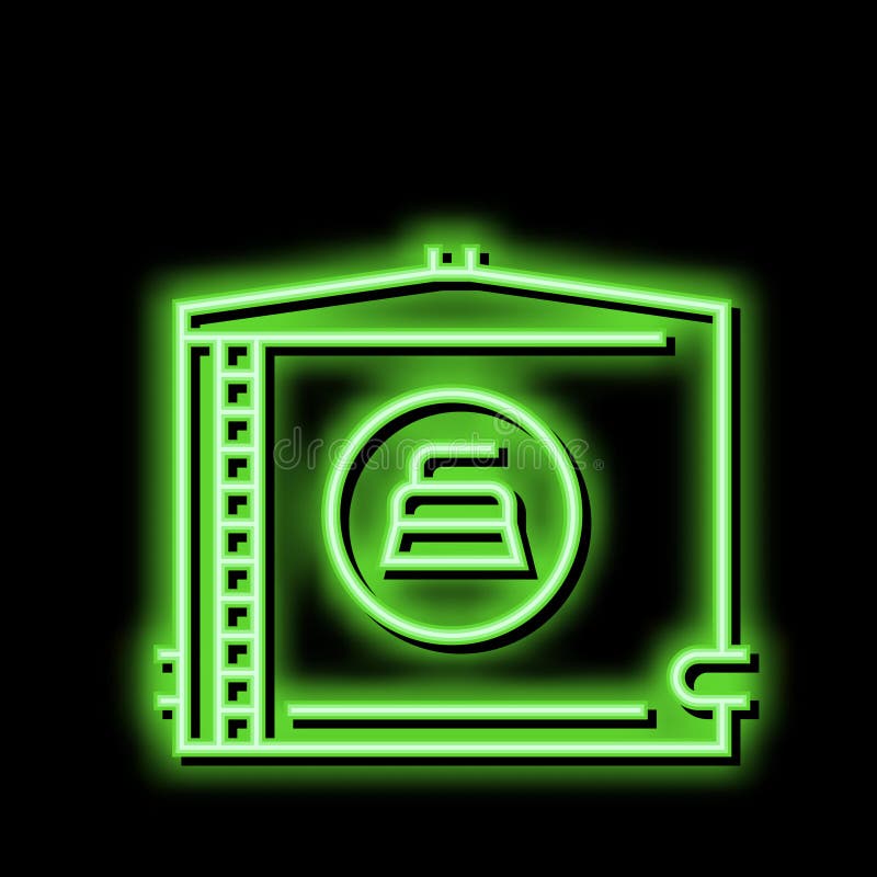 Water Tank Cleaning Neon Glow Icon Illustration Stock Vector ...