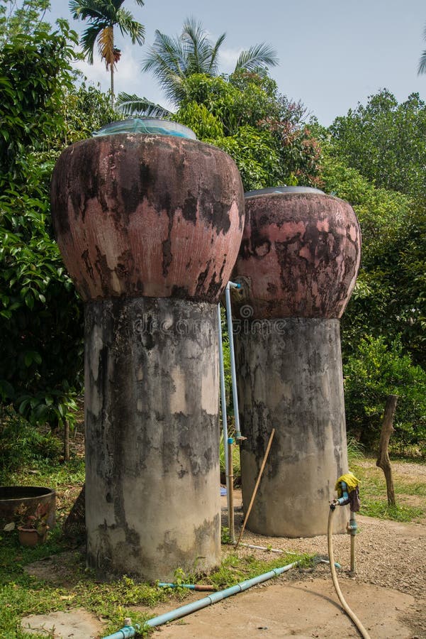 Water tank and faucet stock image. Image of white, blue - 50952201