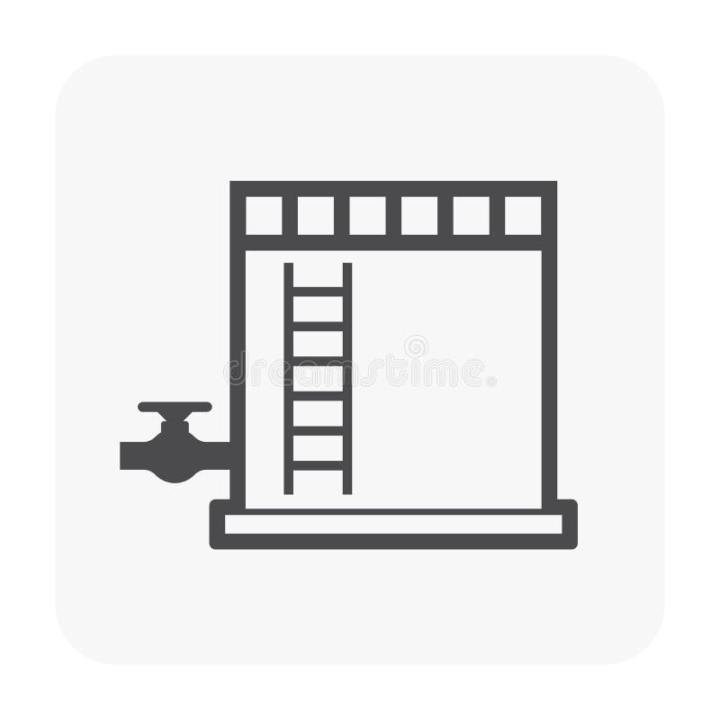 Water tank icon stock vector. Illustration of line, purification ...