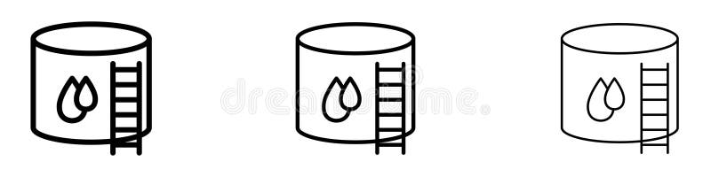 Water tank icon vector stock vector. Illustration of drawing - 348391252