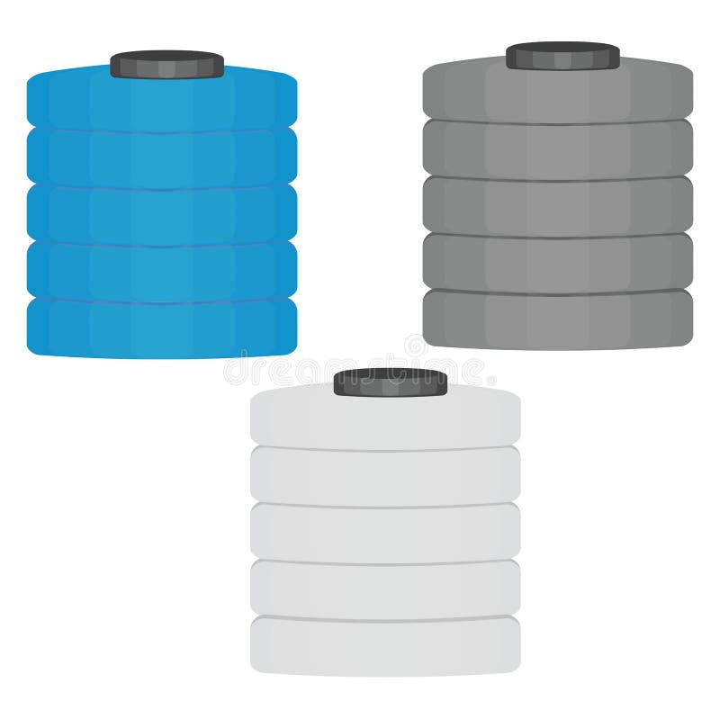 Water tank, icon stock vector. Illustration of steel - 261379863