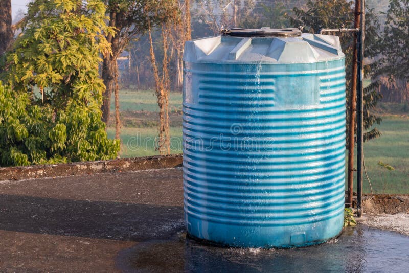 Overflowing A Tank In Rainy Season Stock Photo - Image of military ...