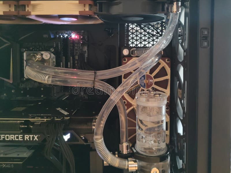 Water Tank with Pump for the Computer Cooling Circuit Editorial Image ...