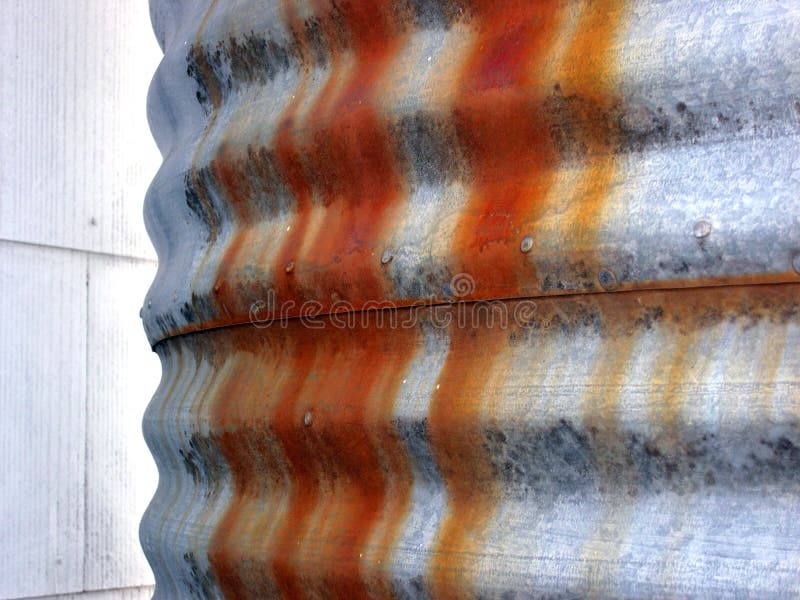 Water Tank Rust 4 stock photo. Image of ribbed, seam, grey - 3975868