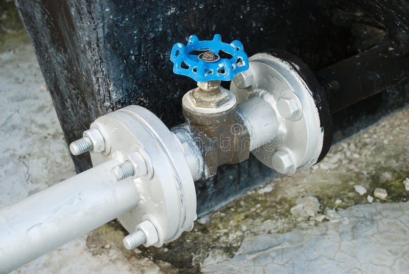 Water Tank Valve with Pipe Lines Stock Photo - Image of line ...