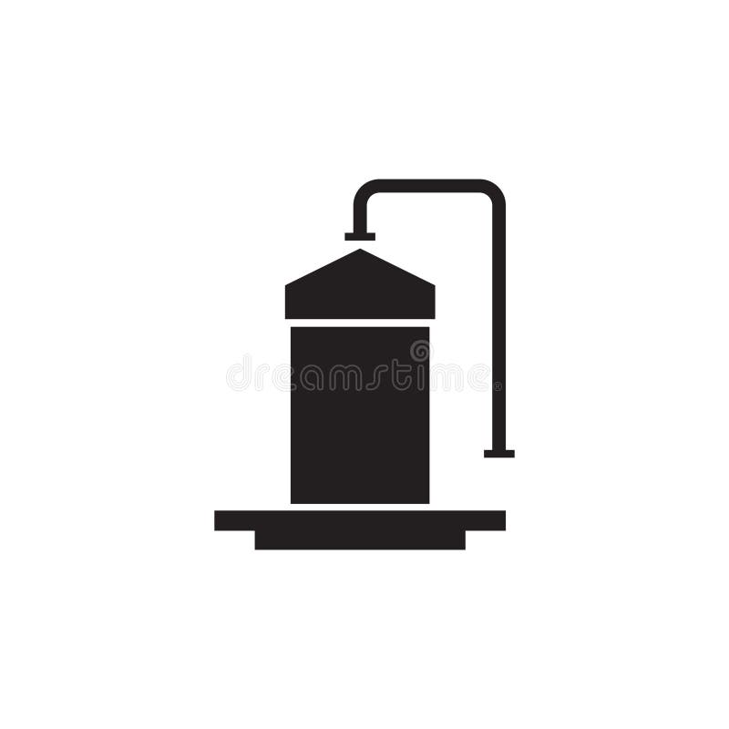 Water Tank Vector Icon Logo Design Stock Vector - Illustration of ...