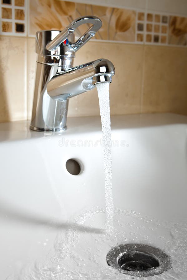 Bathroom Tap in Modern Bathroom Stock Photo - Image of empty, water ...