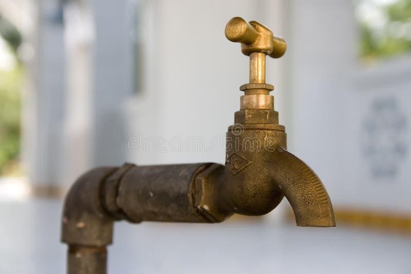 Water Tap stock photo. Image of faucet, leak, plug, bronze - 272346