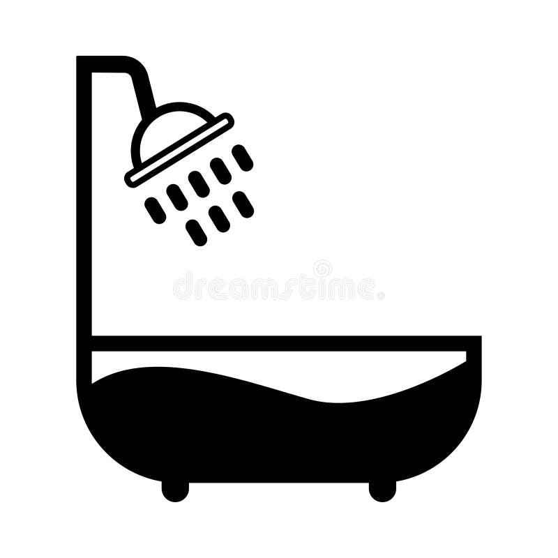 Water Tap, Bathroom Shower, Bath Tap, Shower Icon Stock Vector ...