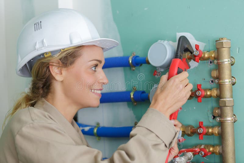 Water Tap Connected Meter for Consumption Measuring Water Stock Image ...