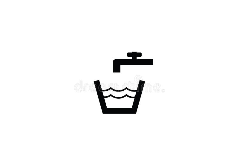 Water Tap Drinking Water Black Icon Symbol Sign Stock Vector ...