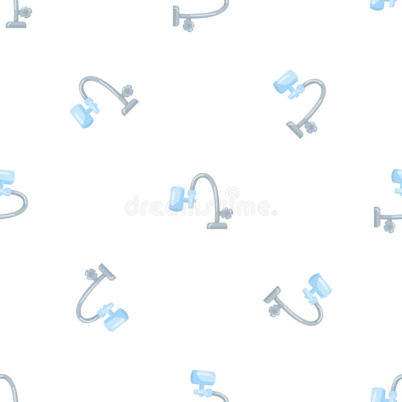 Water Tap Filter Pattern Seamless Stock Illustration - Illustration of ...