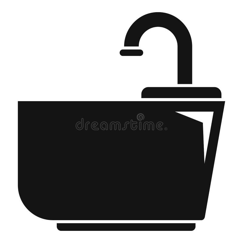 Water Tap Foot Bath Icon Simple Vector Feet Spa Stock Vector