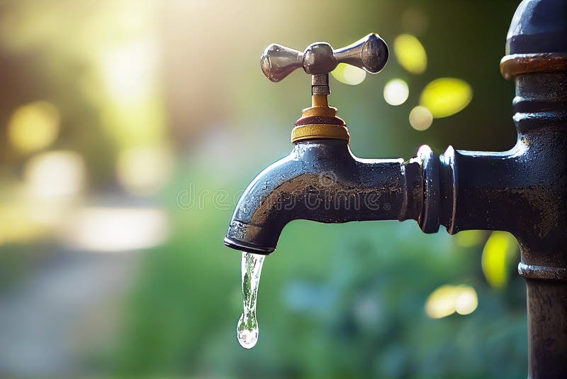 Water Tap in the Garden. Increasing the Price of Water, Save the Planet ...