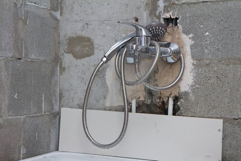 Water tap installation stock image. Image of fixture - 31188205